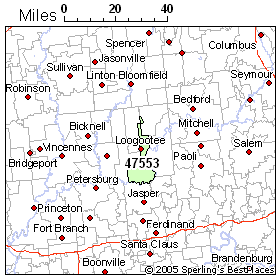 Zip 47553 (Loogootee, IN) Rankings