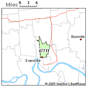 Zip Code Map Evansville In - Map