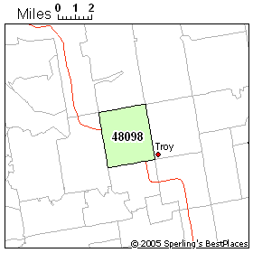 Troy Mi Zip Code Map - Map