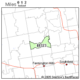 West Bloomfield Zip Code Map - Map