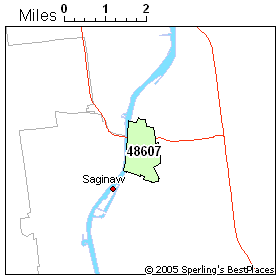 Saginaw Mi Zip Code Map - Map
