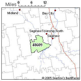 Saginaw Mi Zip Code Map - Map