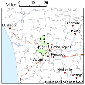 Grandville Mi Zip Codes Map