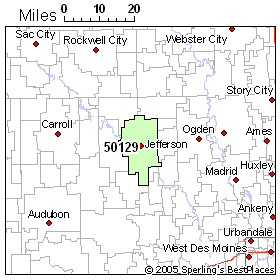 Zip 50129 (Jefferson, IA) Rankings