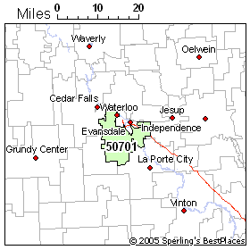 Waterloo Iowa Zip Code Map - Map