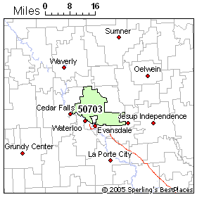 Waterloo Iowa Zip Code Map - Map