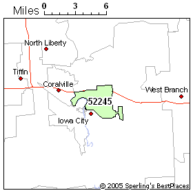 Iowa City Zip Code Map - Map