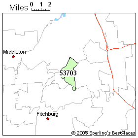 Zip Code Map Madison Wi - Map
