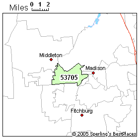 Zip Code Map Madison Wi - Map