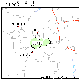 Zip Code Map Madison Wi - Map