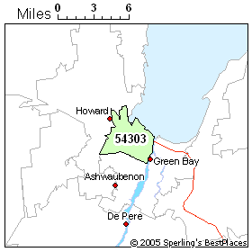 Green Bay Zip Code Map