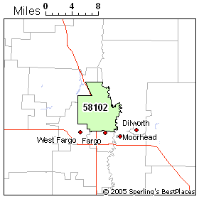 West Fargo Zip Code Map - United States Map
