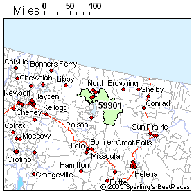 Montana 59901 Zip Code Map