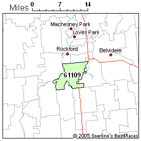 Rockford Area Zip Code Map - United States Map