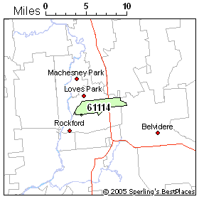 Rockford Area Zip Code Map - United States Map