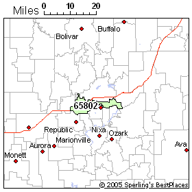 Rankings in Zip 65802 (Springfield, MO)