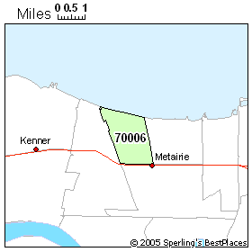 Metairie La Zip Code Map - Map