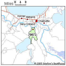 Rankings in Zip 70072 (Marrero, LA)