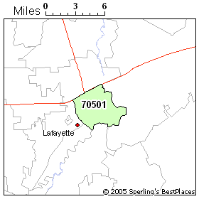 Lafayette La Zip Code Map - Map