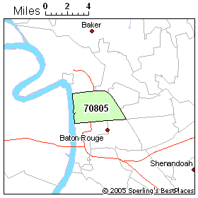 Baton Rouge Zip Code Map - Map