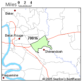 Baton Rouge Zip Code Map