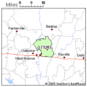 West Monroe La Zip Code Map - Map