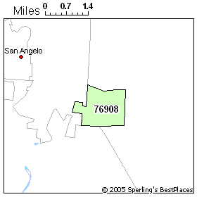 San Angelo Zip Code Map - Map