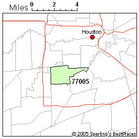 77005 Zip Code Map