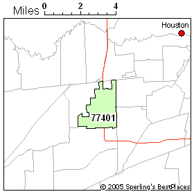77401 Zip Code Map Houston