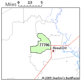 Beaumont Texas Zip Code Areas