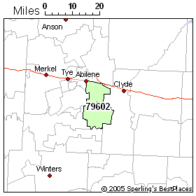 Abilene Tx Zip Code Map