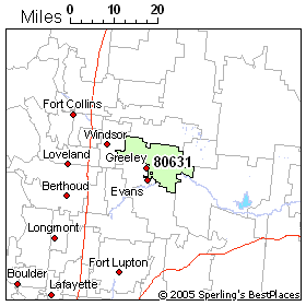 Greeley Co Zip Code Map - Map