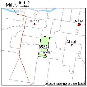 Chandler Arizona Zip Code Map