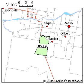 Chandler Arizona Zip Code Map
