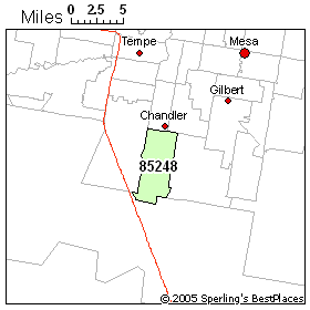 Chandler Arizona Zip Code Map