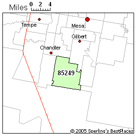 Chandler Arizona Zip Code Map