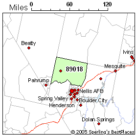 Rankings in Zip 89018 (Indian Springs, NV)