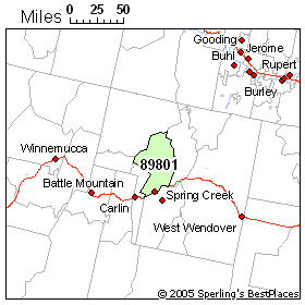 Elko Nevada Zip Code Map - Map