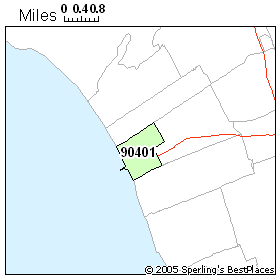 Zip Code Map Santa Monica - Map
