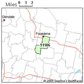 Pasadena Ca Zip Code Map