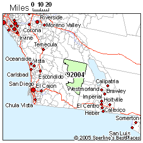 Zip 92004 (Borrego Springs, CA) Rankings