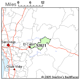 El Cajon Zip Code Map - United States Map
