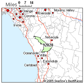 Fallbrook California Map