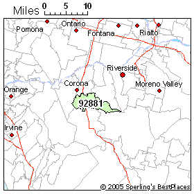 Zip 92881 (Corona, CA) Rankings
