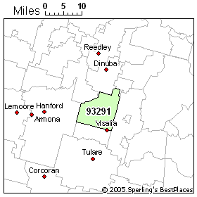 Visalia Ca Zip Code Map - Map