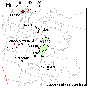 Visalia Ca Zip Code Map - Map