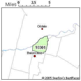 Zip Code Map Bakersfield Ca 93307