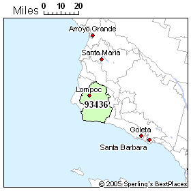 Zip 93436 (Lompoc, CA) Rankings