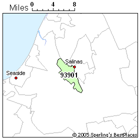 Salinas Ca Zip Code Map - Map