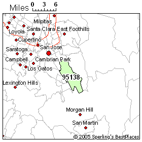 San Jose Zip Code Map San Francisco